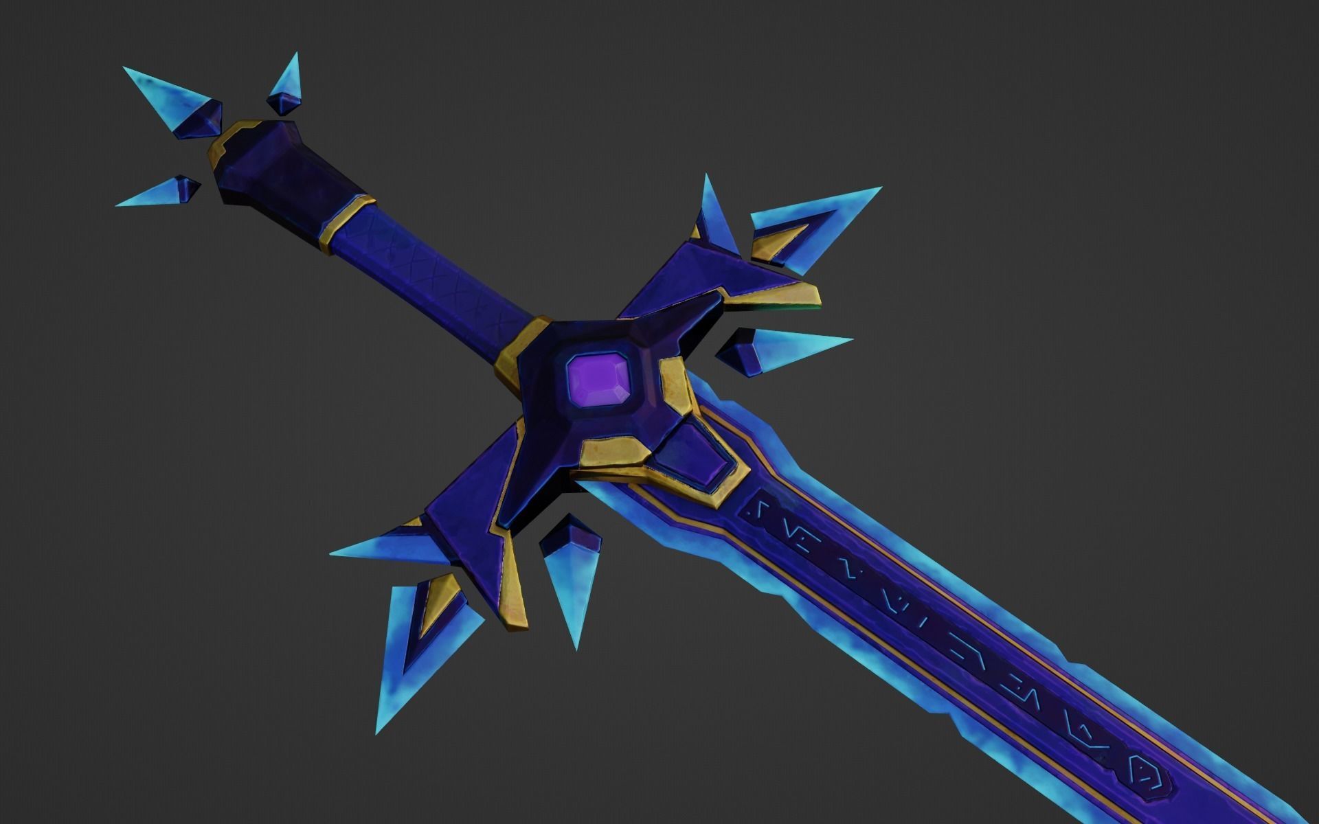 3D model Stylized Night Judge Sword VR / AR / low-poly | CGTrader