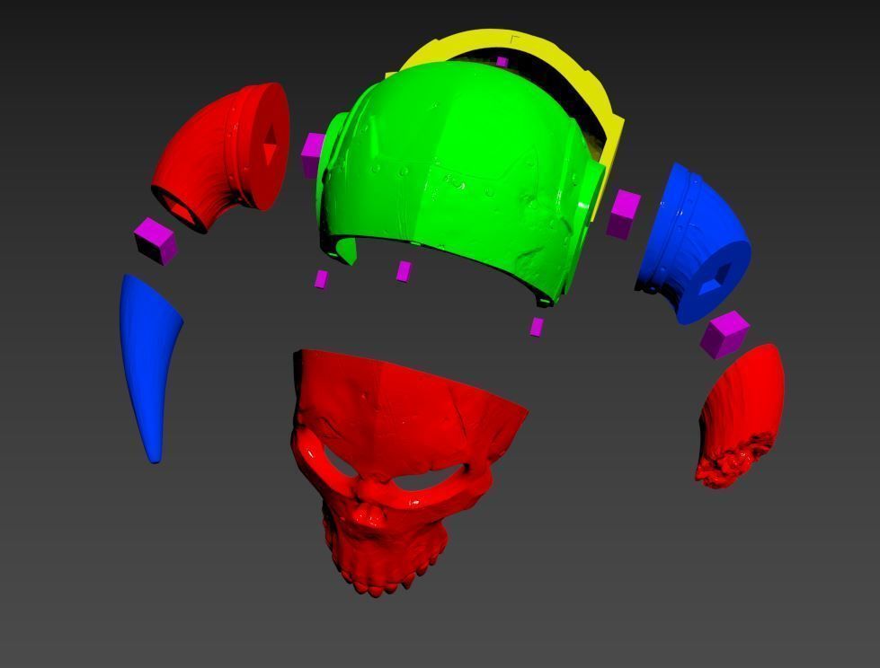 skull helmet wearable STL for 3d printer 3D model 3D printable | CGTrader