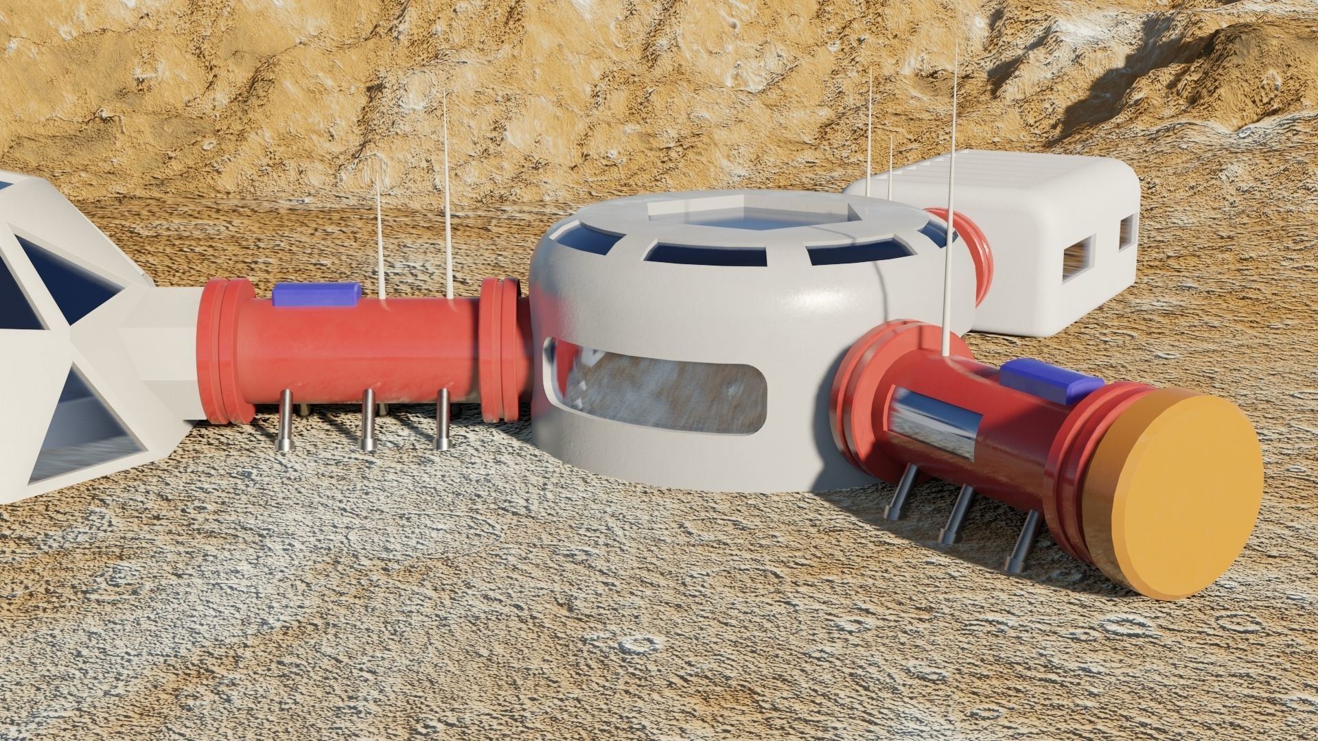 3D model Mars base VR / AR / low-poly | CGTrader
