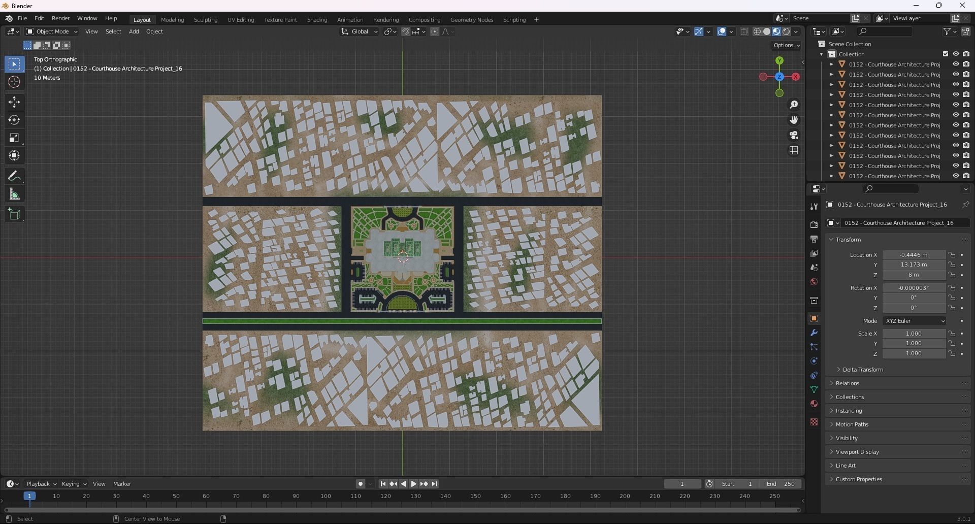 0152 - Courthouse Architecture Project - 2D Drawings-3D Files 3D model ...