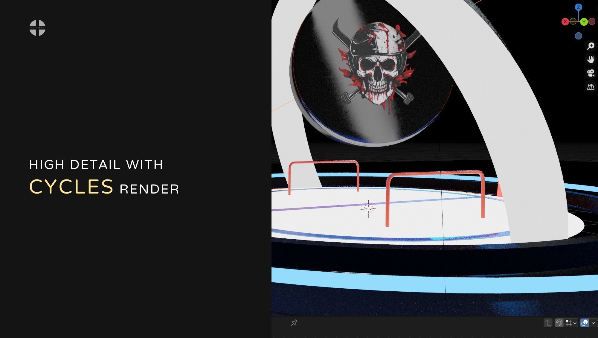 Hockey mini arena Blender animation template 3D model animated | CGTrader