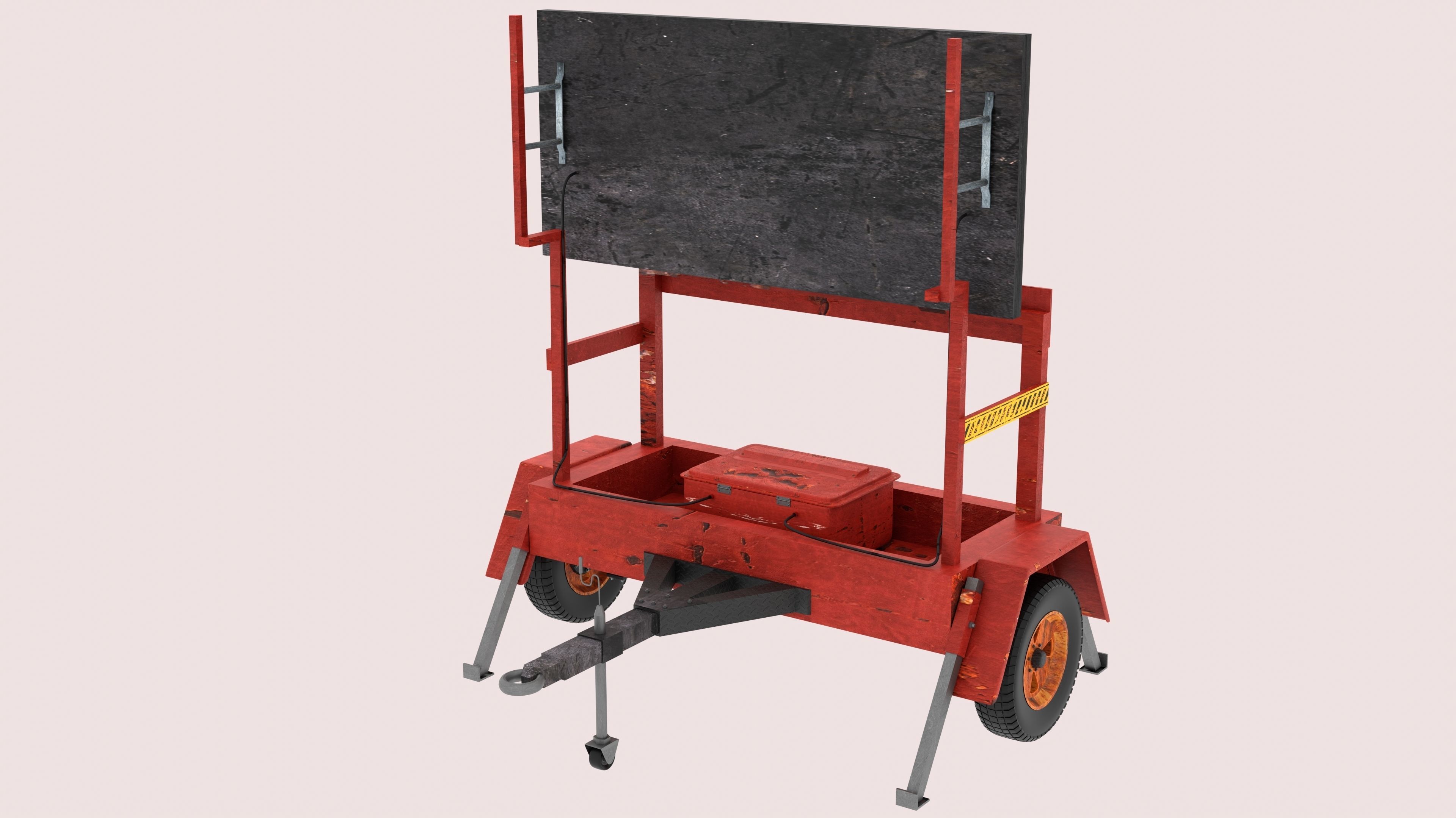 Roadblock Trailer 3D model | CGTrader