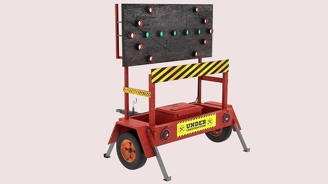 Roadblock Trailer 3D model | CGTrader