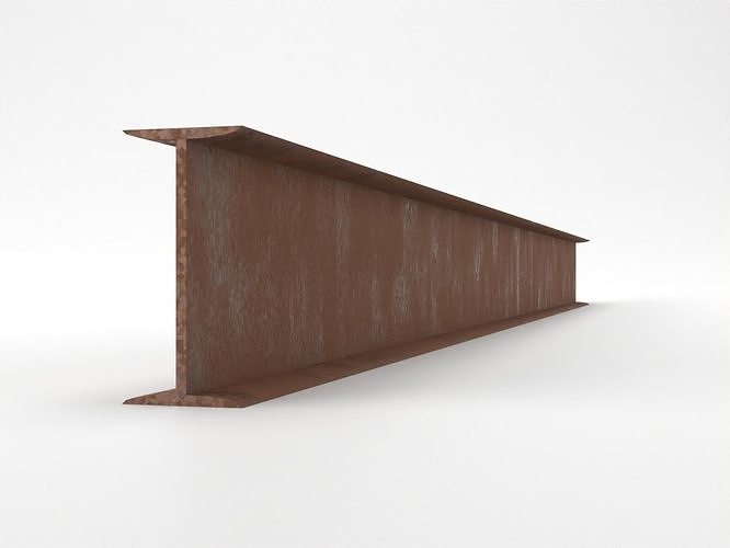 3D model Steel Beam IPN 120 - European Standard - DIN 1025-1 VR / AR ...