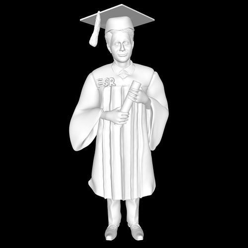 GRADUATION- GRADUATE BOY- PASSOUT- UNIVERSITY- COLLEGE-GRAD-GOWN 3D ...