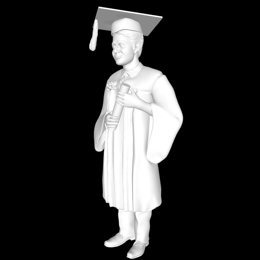 GRADUATION- GRADUATE BOY- PASSOUT- UNIVERSITY- COLLEGE-GRAD-GOWN 3D ...
