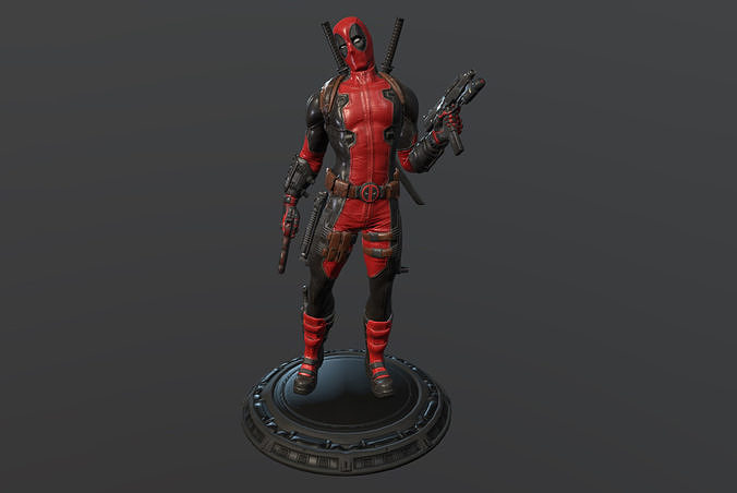 Deadpool Statues 3D Model Ready to Print STL 3D model 3D printable ...