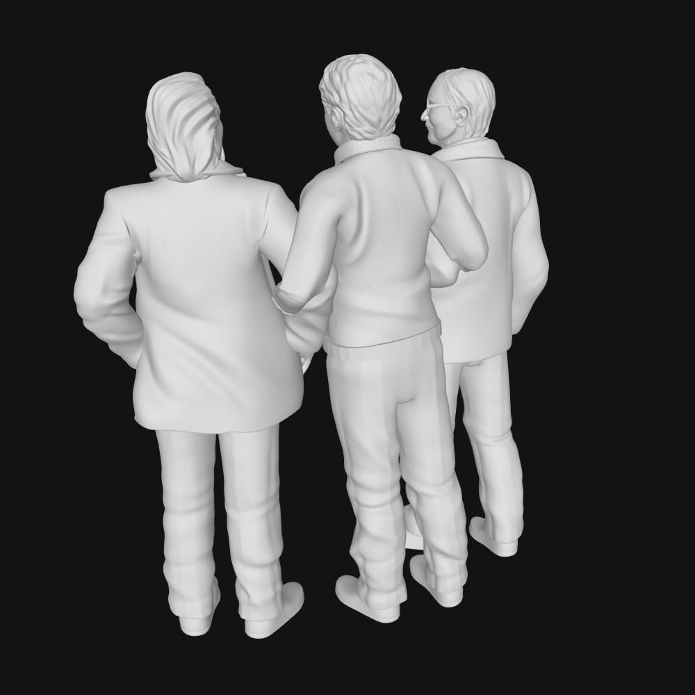 THREE OLD MEN-MAN-OLD MAN- OLD MEN- FRIENDS- OLD AGE- COLLEAGUES 3D ...