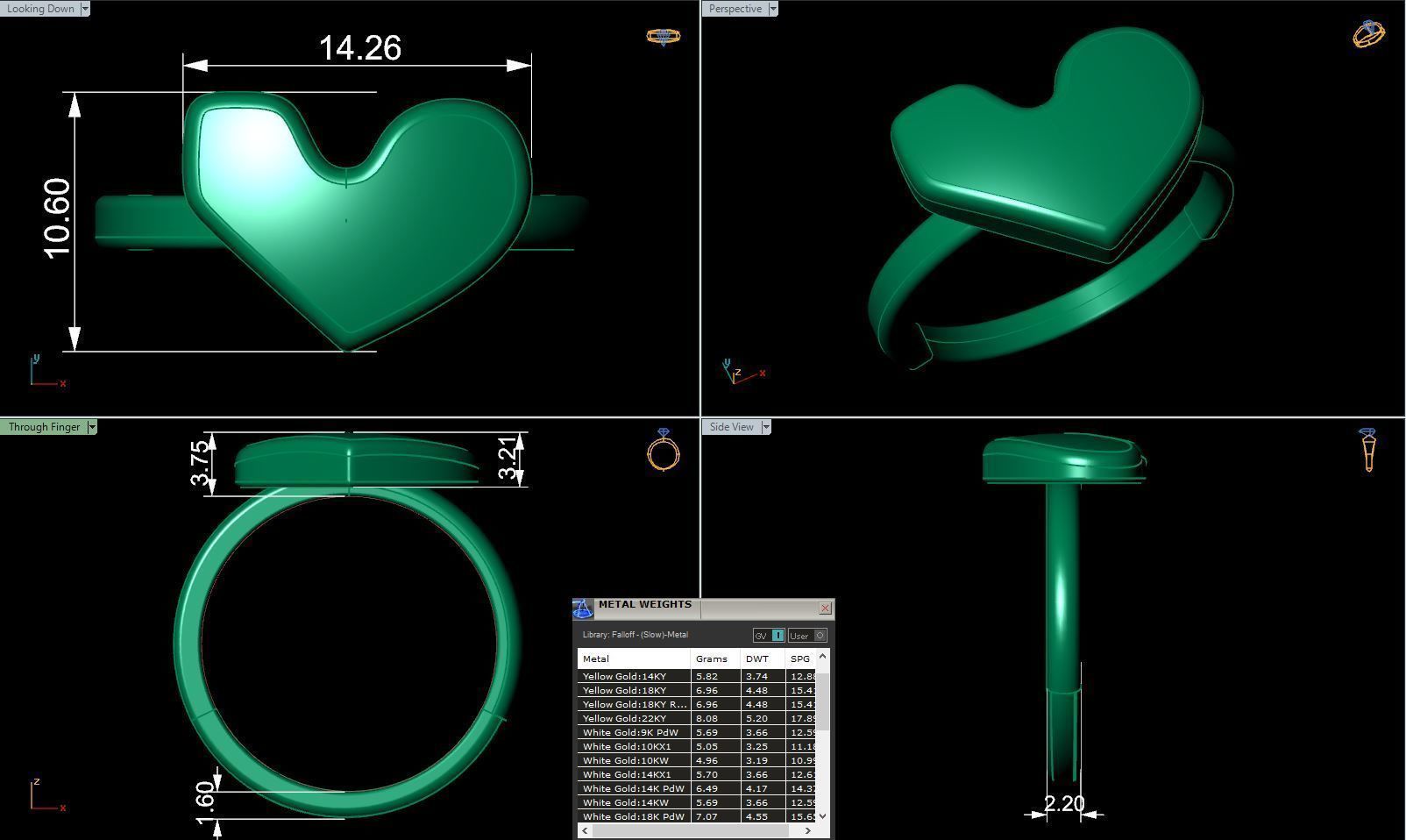 Heart ring asymmetrical R 0328 printable 3d model 3D model 3D printable ...