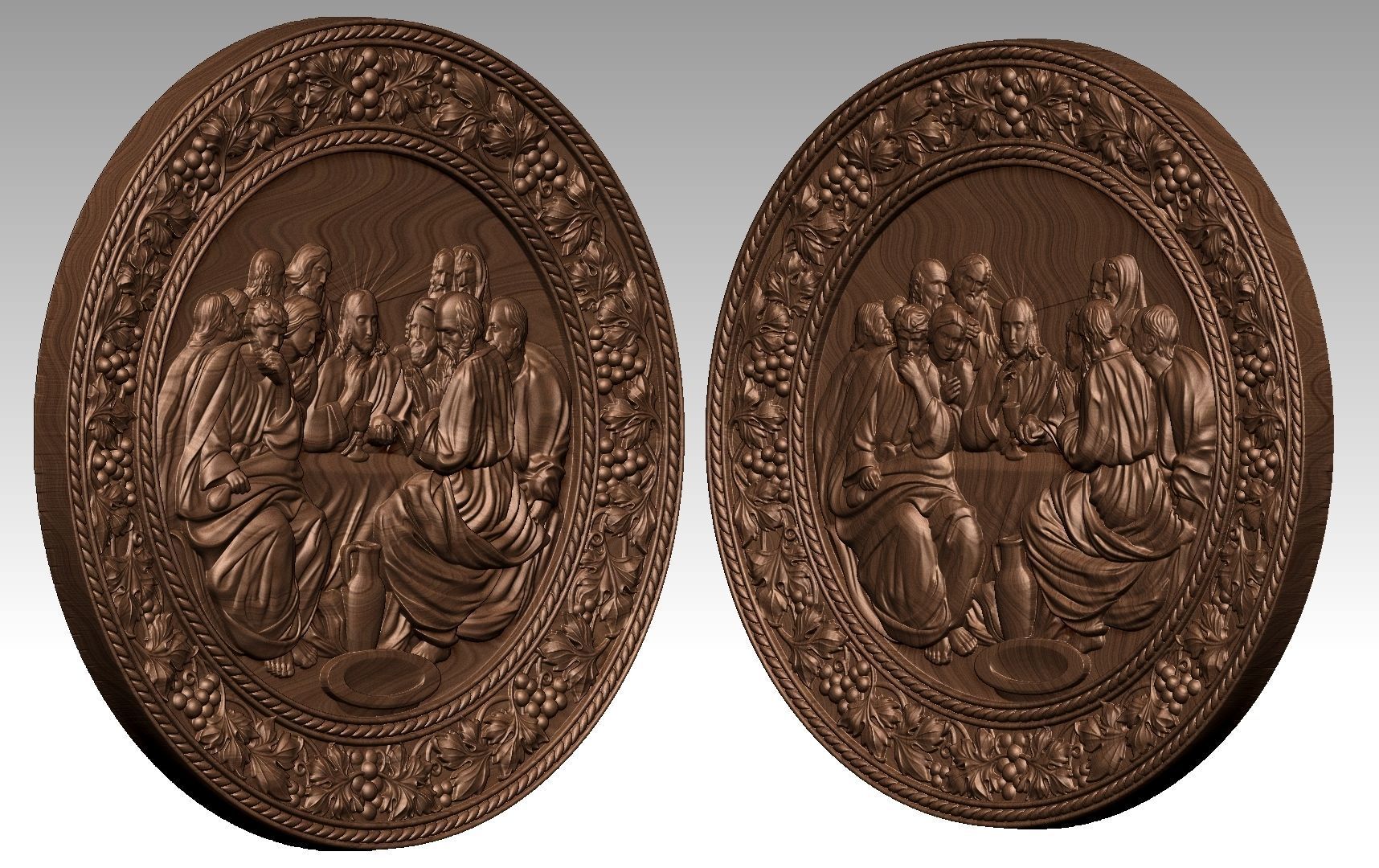 The Last Supper Jesus Christ and Apostles Round-Relief 3D model 3D ...