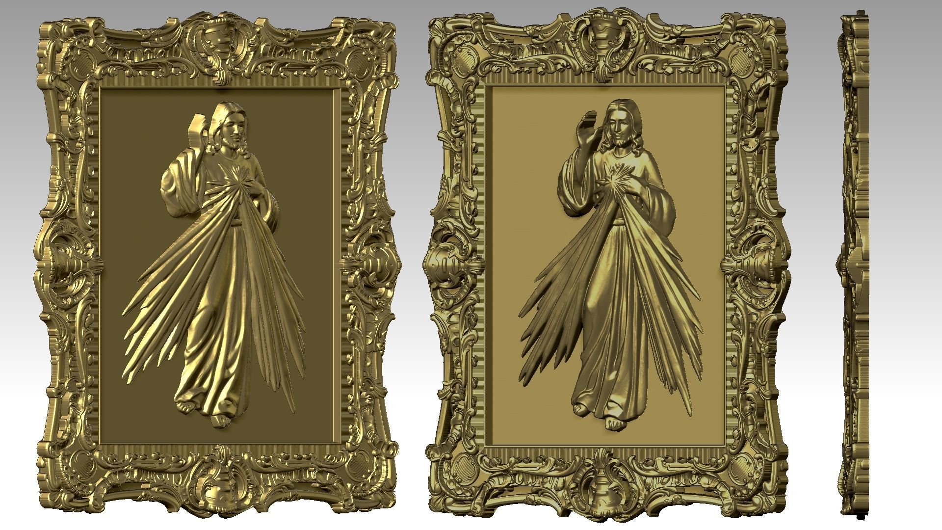 Devine Mercy Reliefs 3D model 3D printable | CGTrader