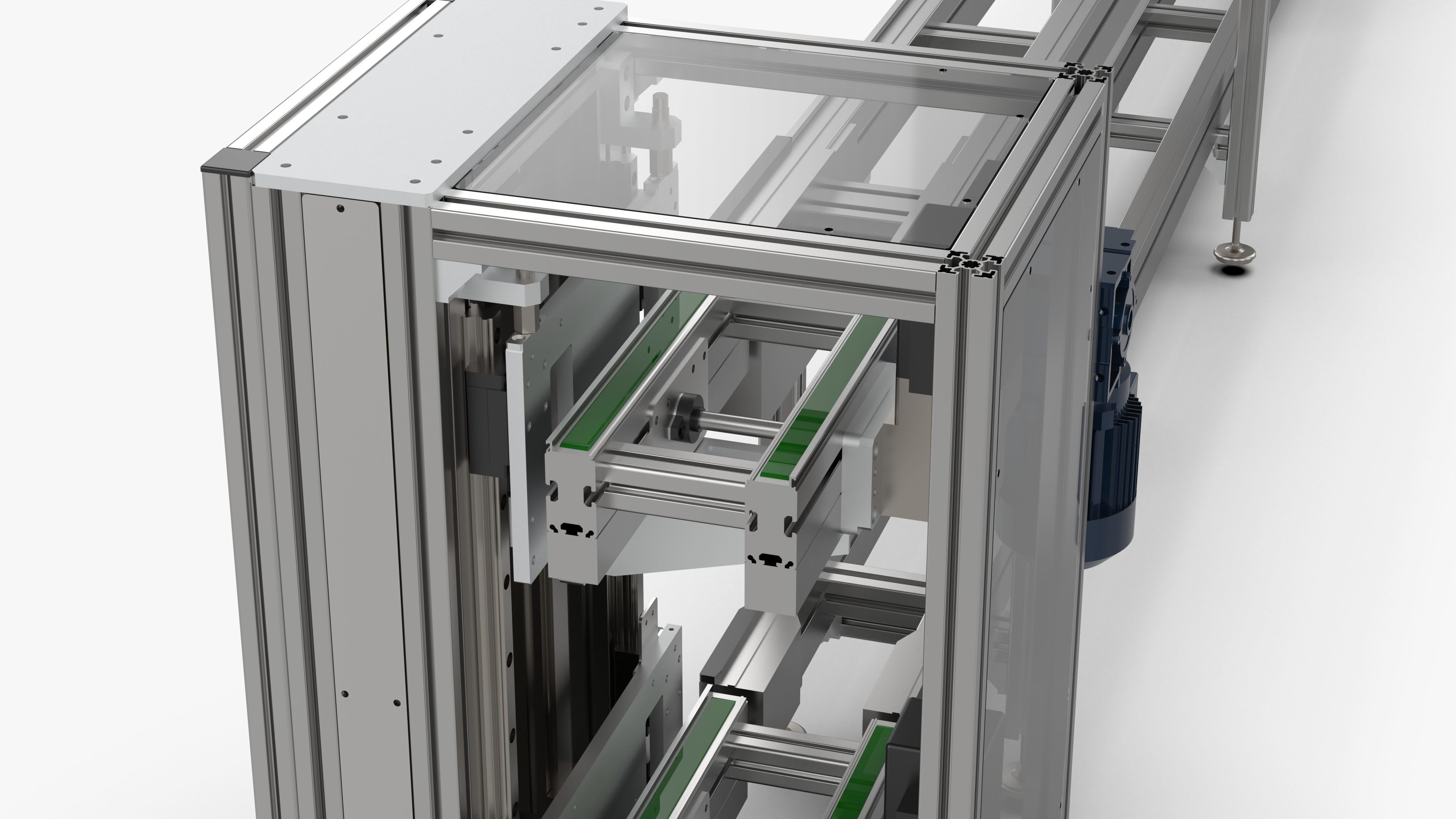 Double Speed Chain Line with Elevator 3D model | CGTrader