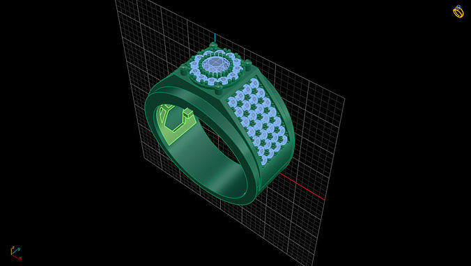 RING MEN DIAMOND 3D model 3D printable | CGTrader