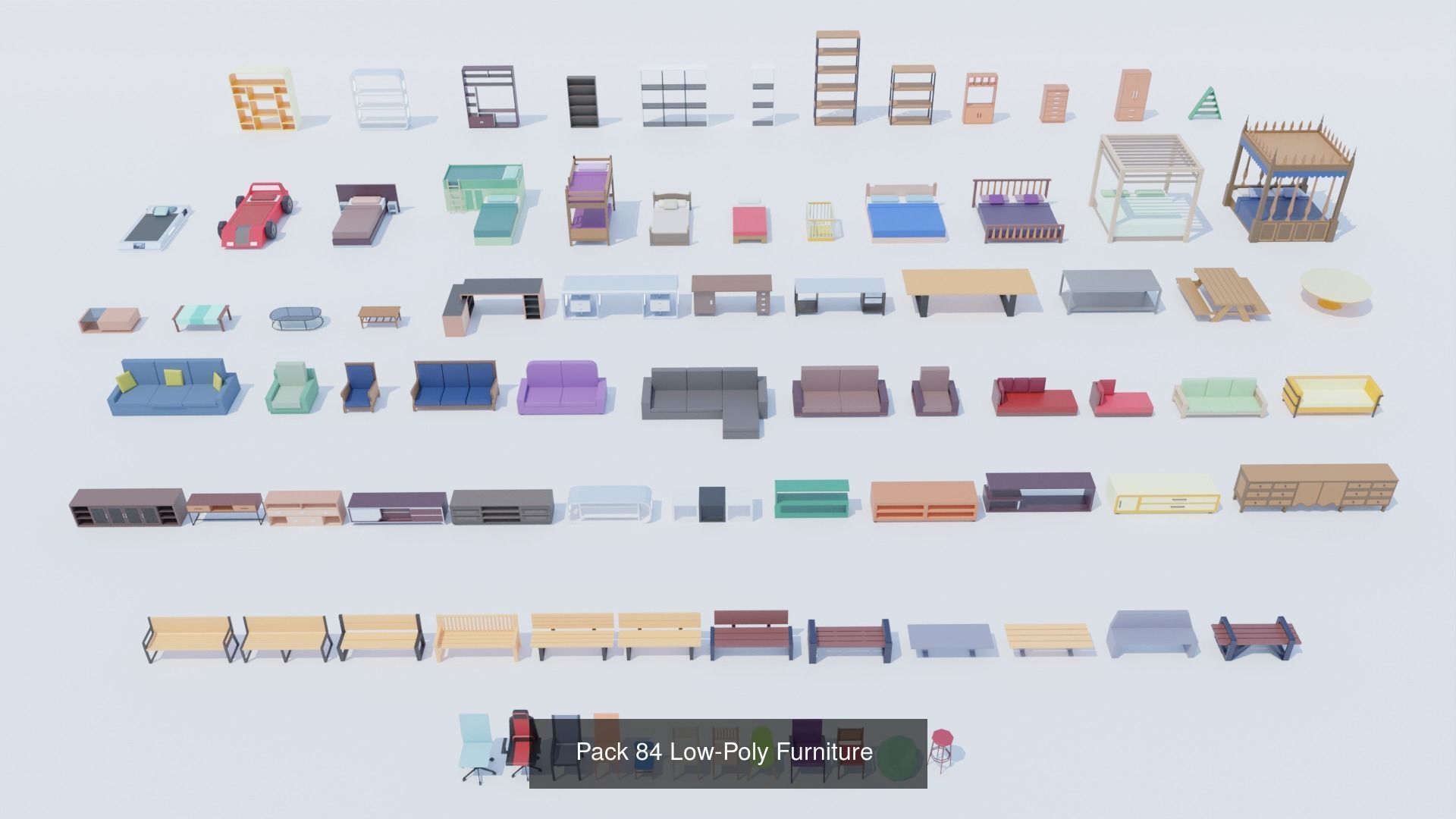 Collection Low-Poly Assets 3D model VR / AR / low-poly | CGTrader