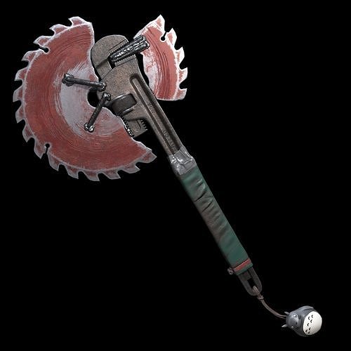 3D model Lowpoly Makeshift Melee Weapon Realistic Pbr VR / AR / low ...