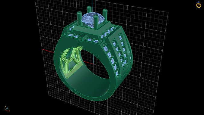 RING MEN DIAMOND 3D model 3D printable | CGTrader