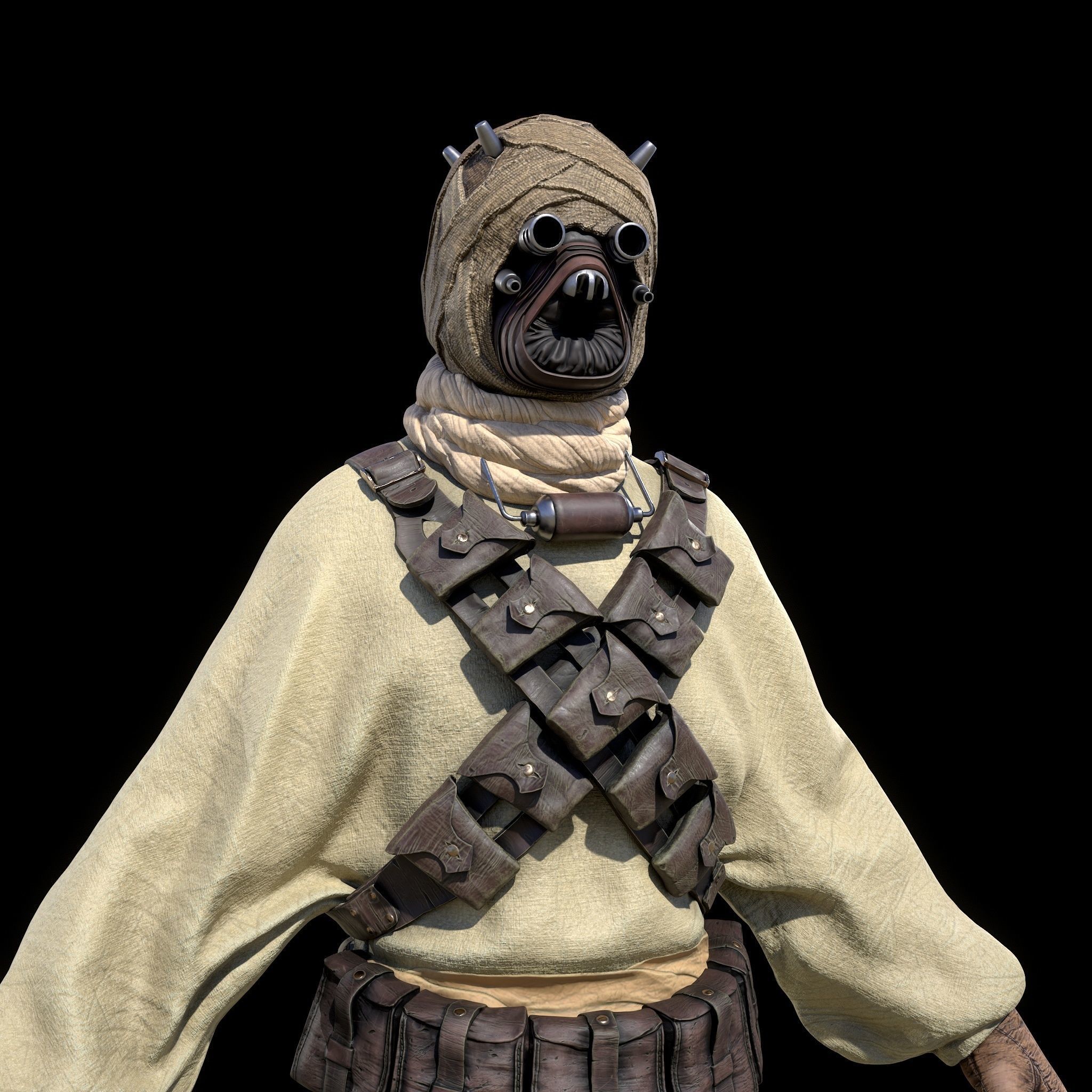 3D model Tusken Raider Game ready model VR / AR / low-poly | CGTrader