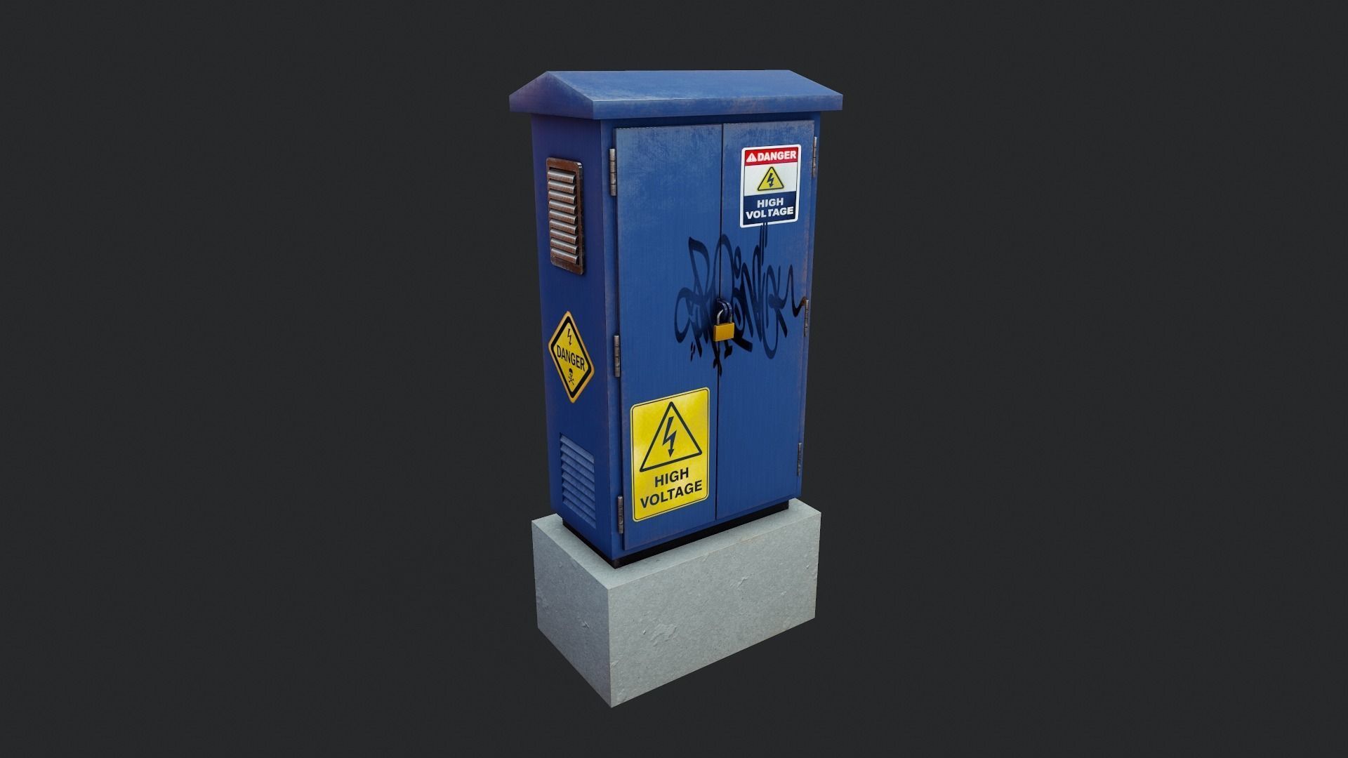 3D model Street Utility Box - Tutorial Included VR / AR / low-poly ...