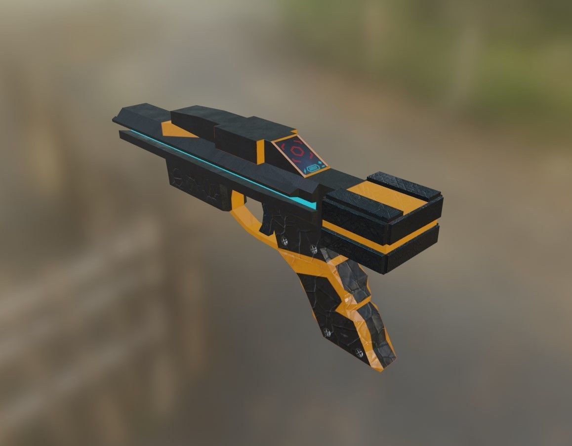 3D model Sci-Fi Gun Low-poly model VR / AR / low-poly | CGTrader