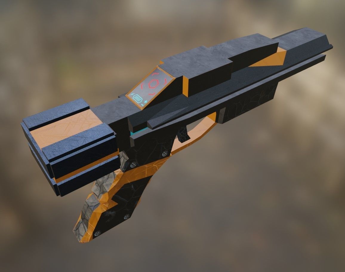 3D model Sci-Fi Gun Low-poly model VR / AR / low-poly | CGTrader