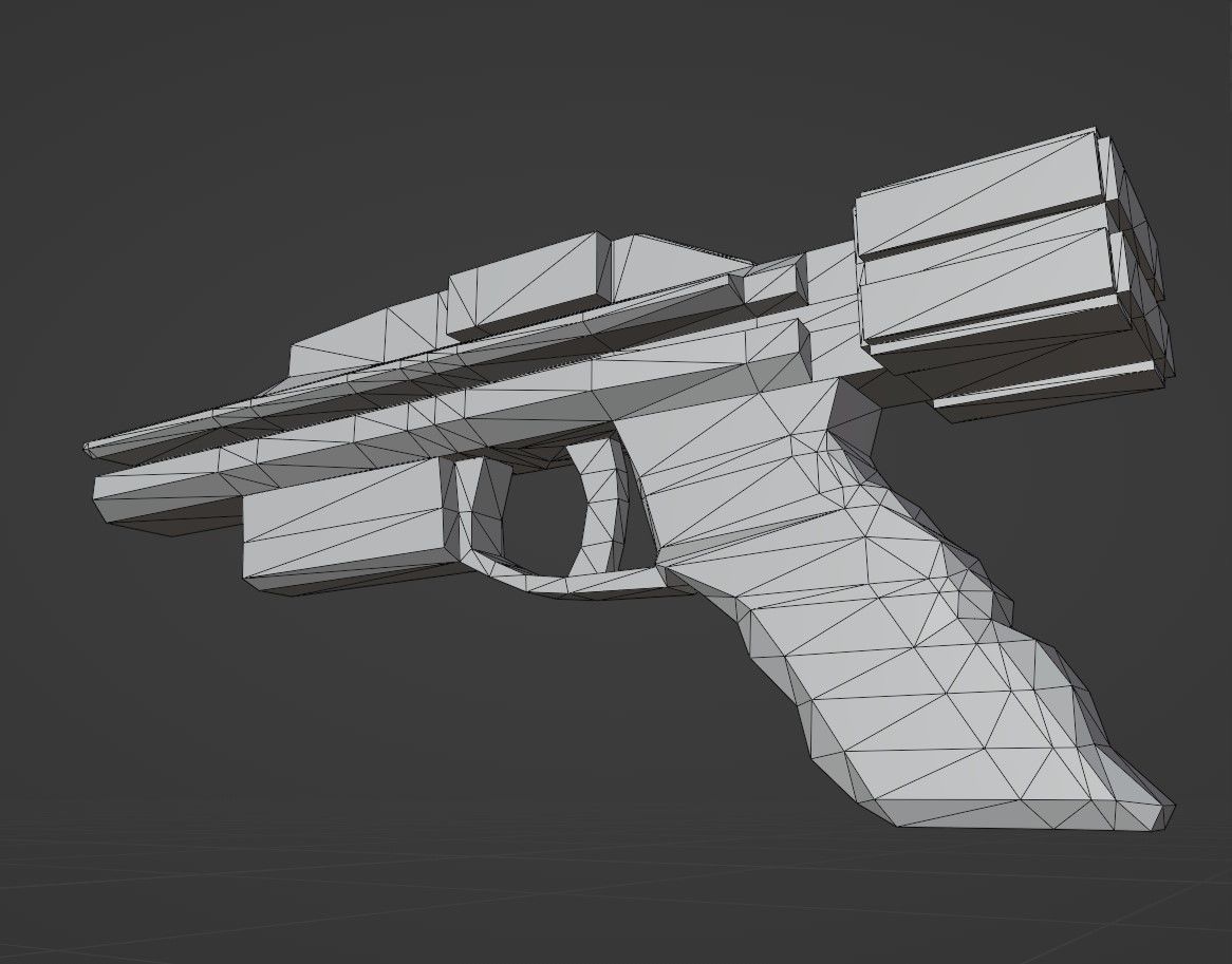 3D model Sci-Fi Gun Low-poly model VR / AR / low-poly | CGTrader