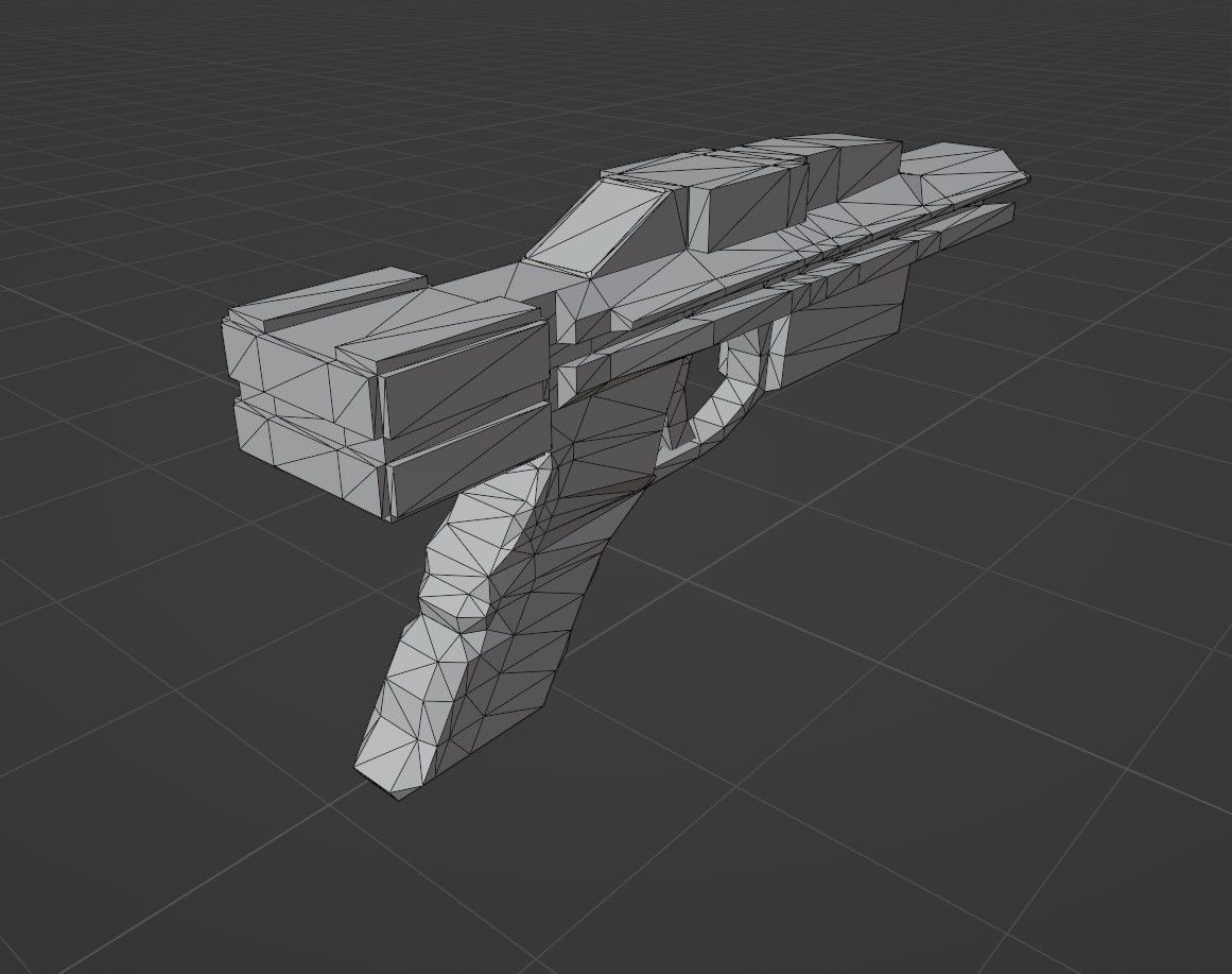 3D model Sci-Fi Gun Low-poly model VR / AR / low-poly | CGTrader
