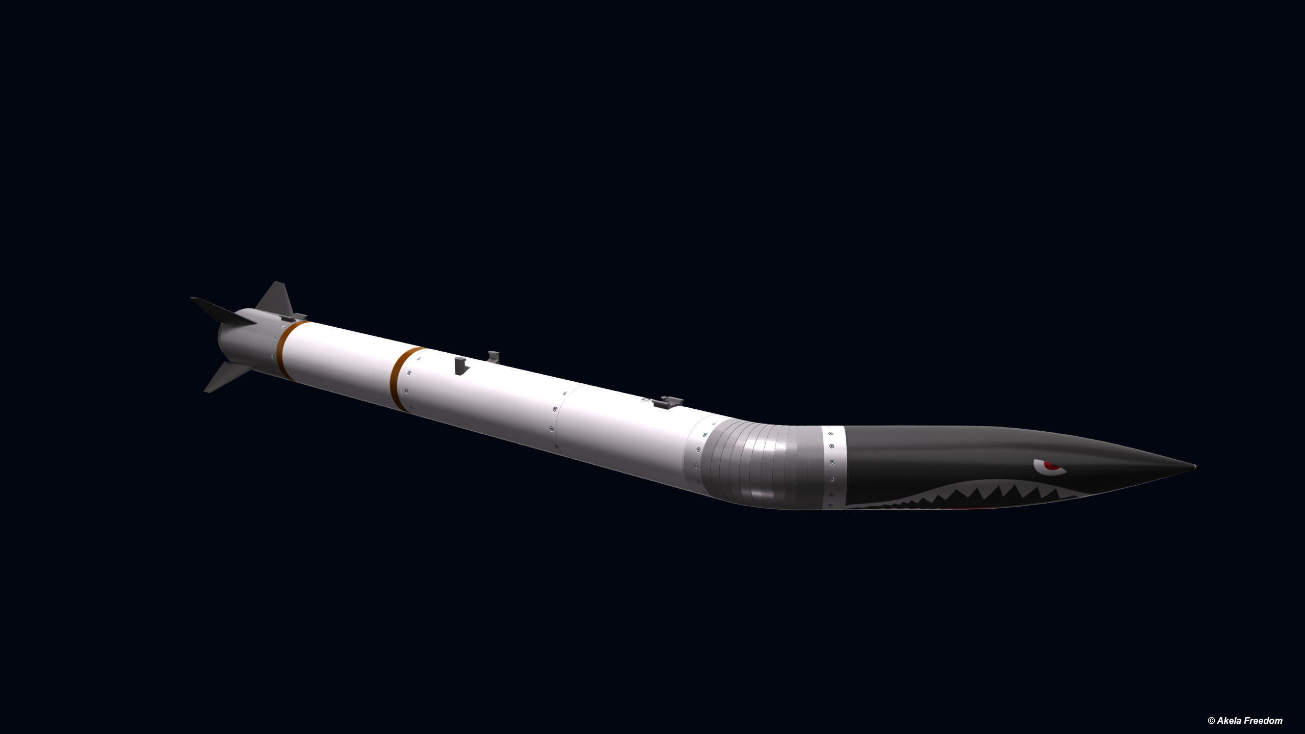 MUTANT Missile 3D model animated | CGTrader