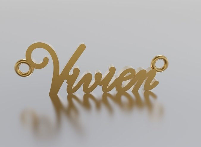 name Viven pendant 3D model 3D printable | CGTrader