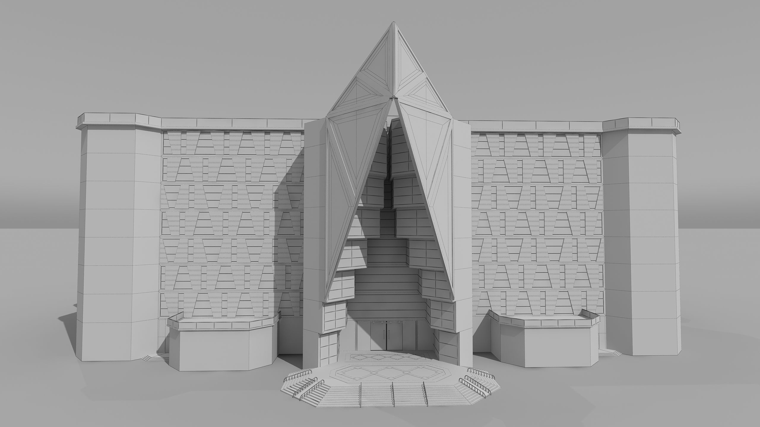 0153 - Courthouse Building 3D model | CGTrader