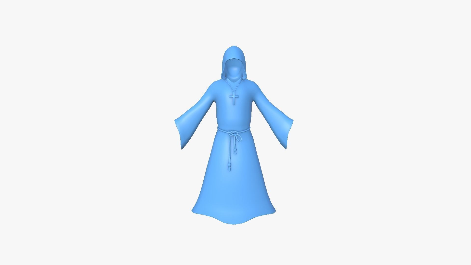 3D model Priest Outfit A01 Dark Brown - Character Clothing Design VR ...