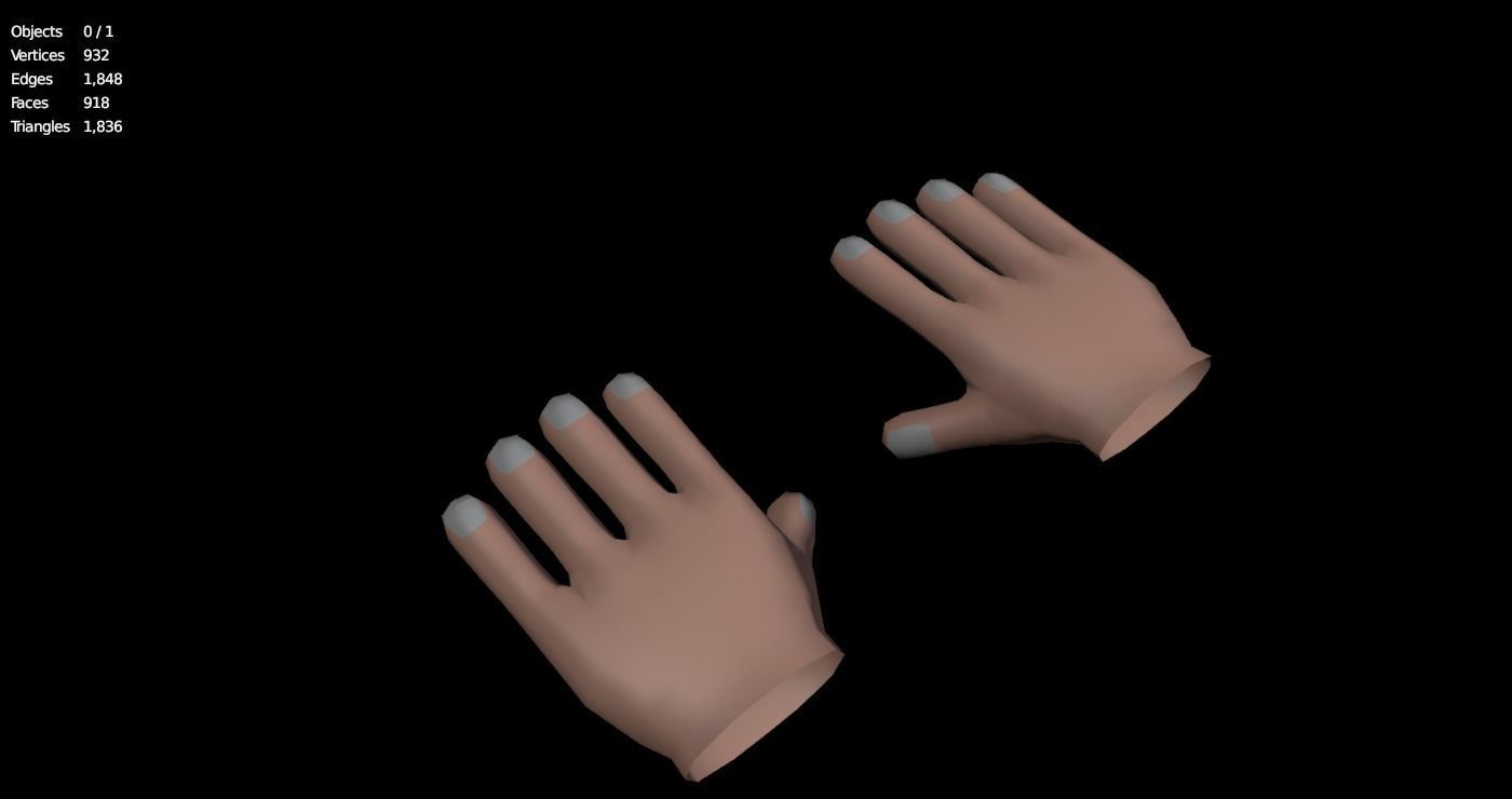 5 finger Hand low poly 3D model | CGTrader