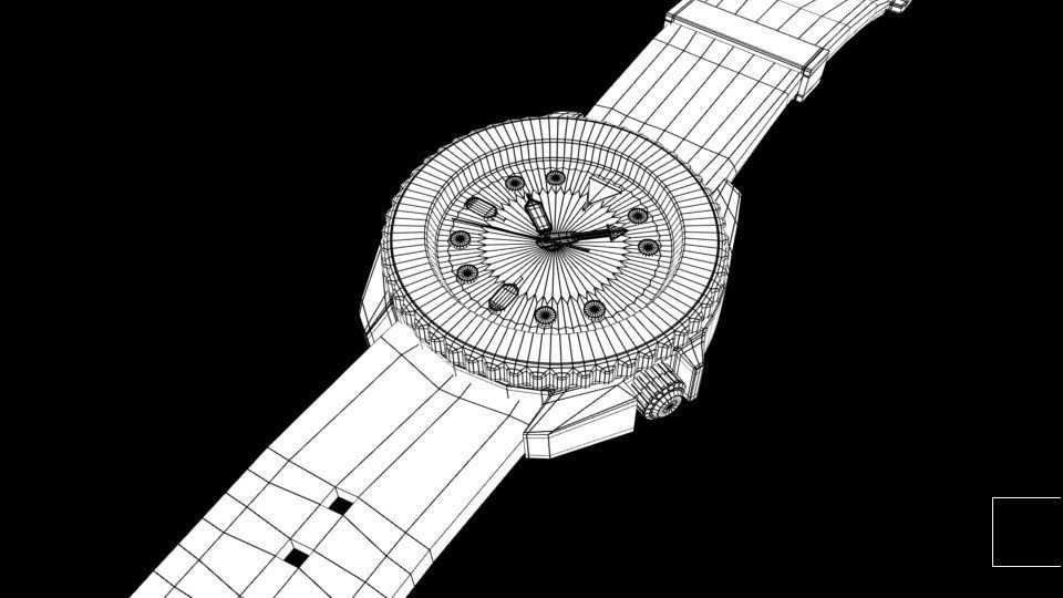 3D model Seiko 5 mens wrist watch with 2 different textures VR / AR ...