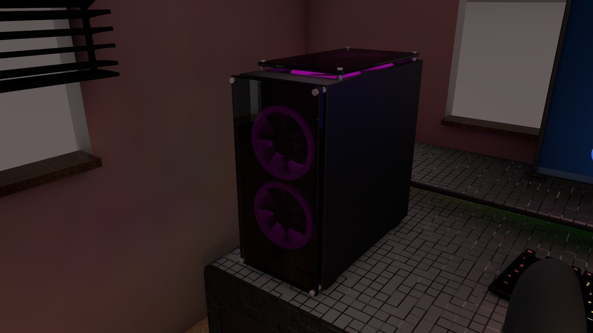 3D model Gaming PC Desktop - Pc Gamer - 3D Model VR / AR / low-poly ...