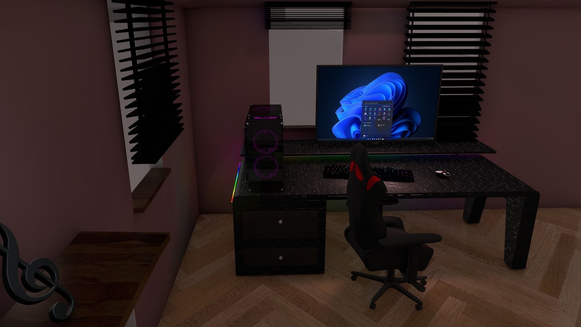 3D model Gaming PC Desktop - Pc Gamer - 3D Model VR / AR / low-poly ...