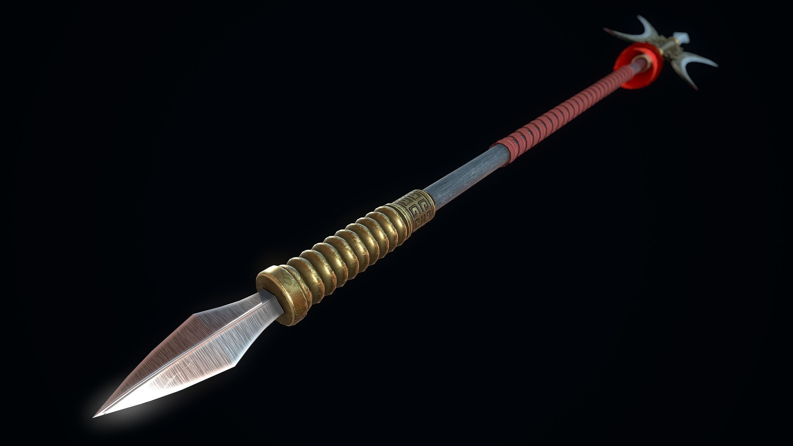 3D model Chinese Halberd VR / AR / low-poly | CGTrader