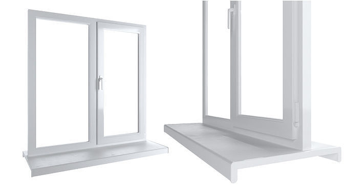 Plastic window - white 3D model | CGTrader