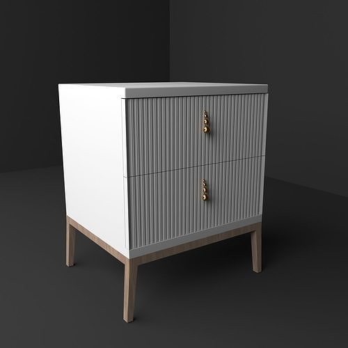 bedside table 3D model animated | CGTrader