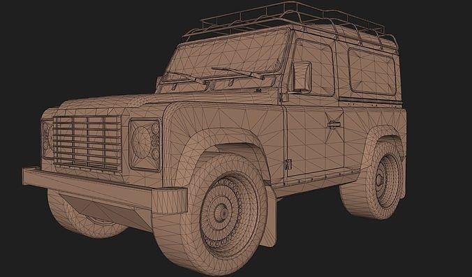 3D model Land Rover Defender 90TD VR / AR / low-poly | CGTrader