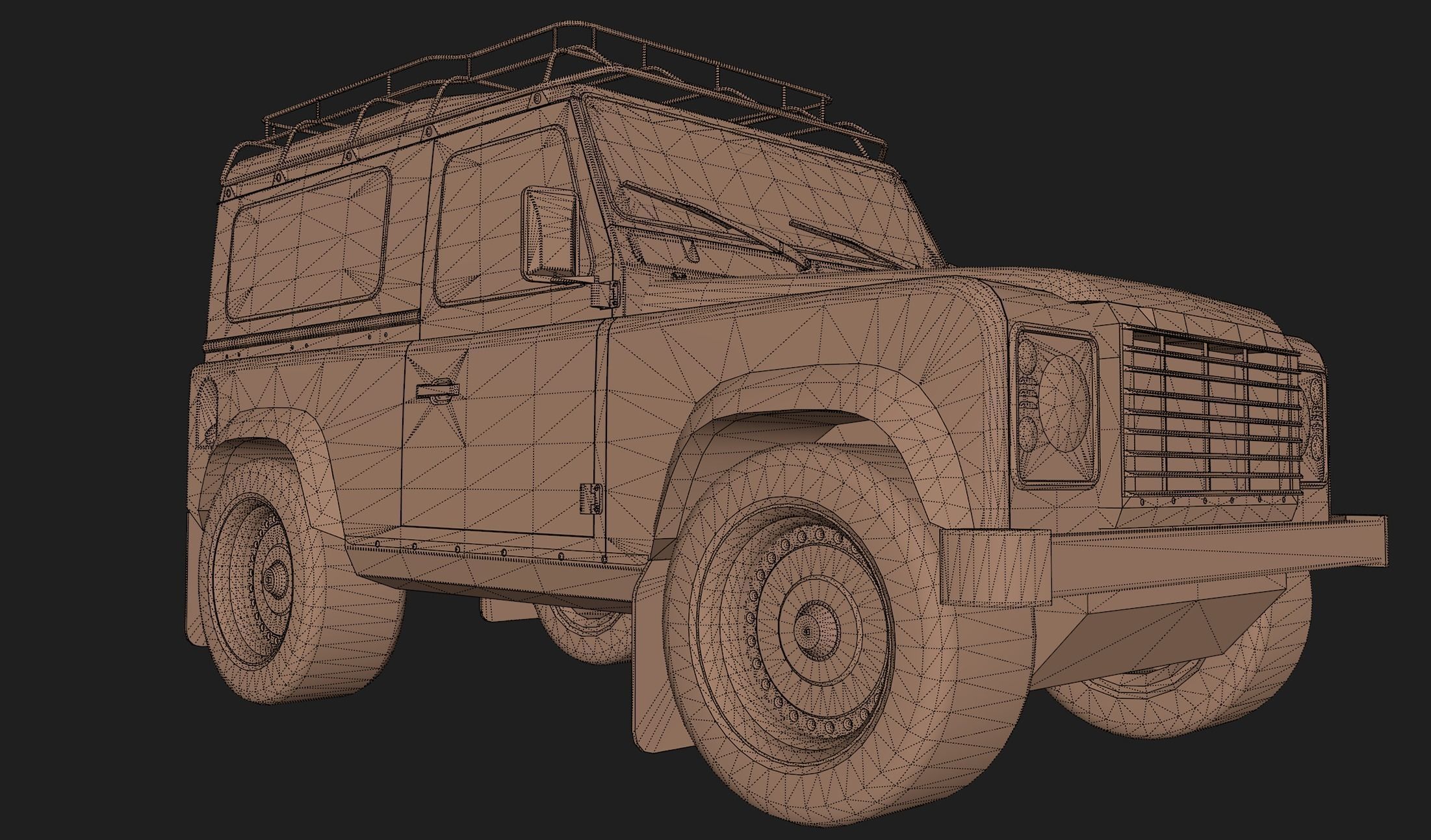 3D model Land Rover Defender 90TD VR / AR / low-poly | CGTrader