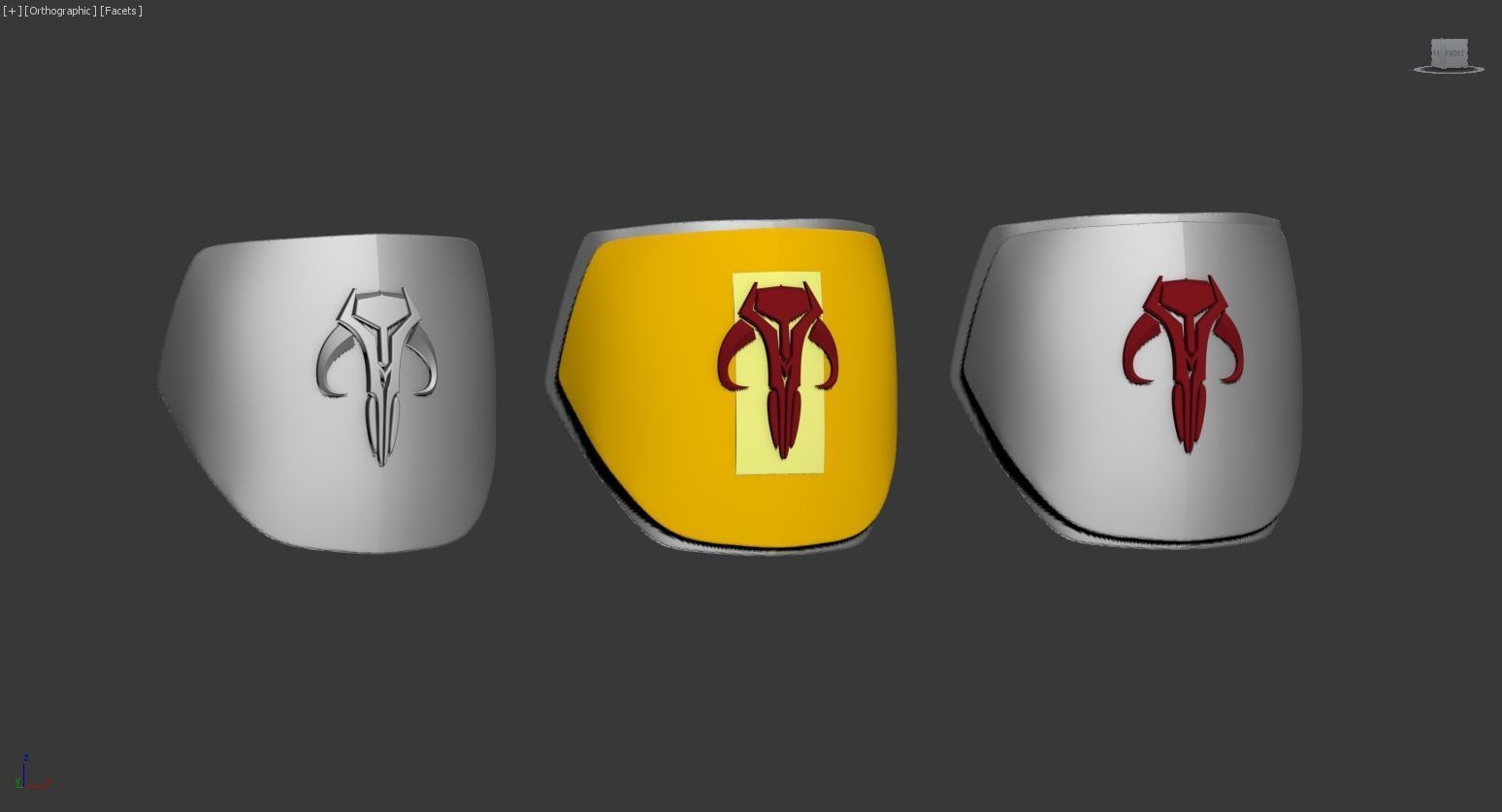 Mythosaur Logo Boba Fett shoulder armor Bundle 3D model 3D printable ...