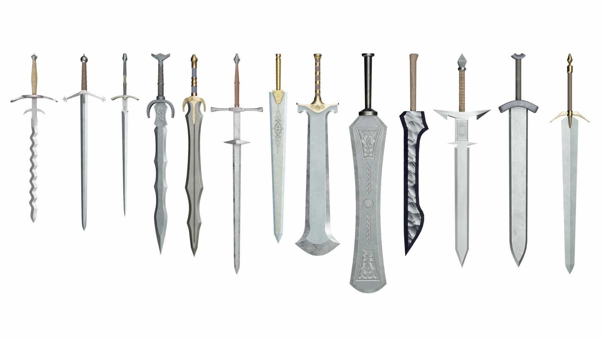 Big swords collection 3D model | CGTrader