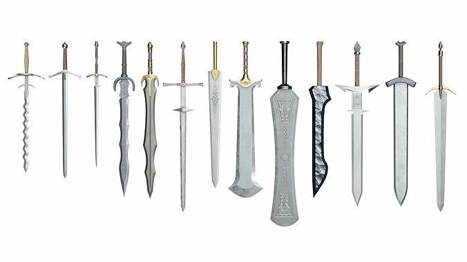 Big swords collection 3D model | CGTrader