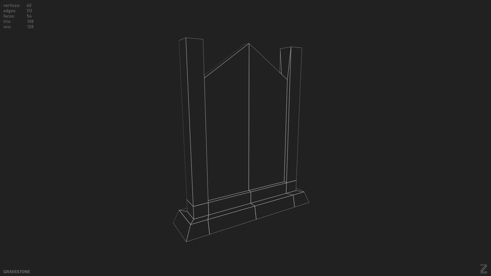 3D model Gravestone VR / AR / low-poly | CGTrader
