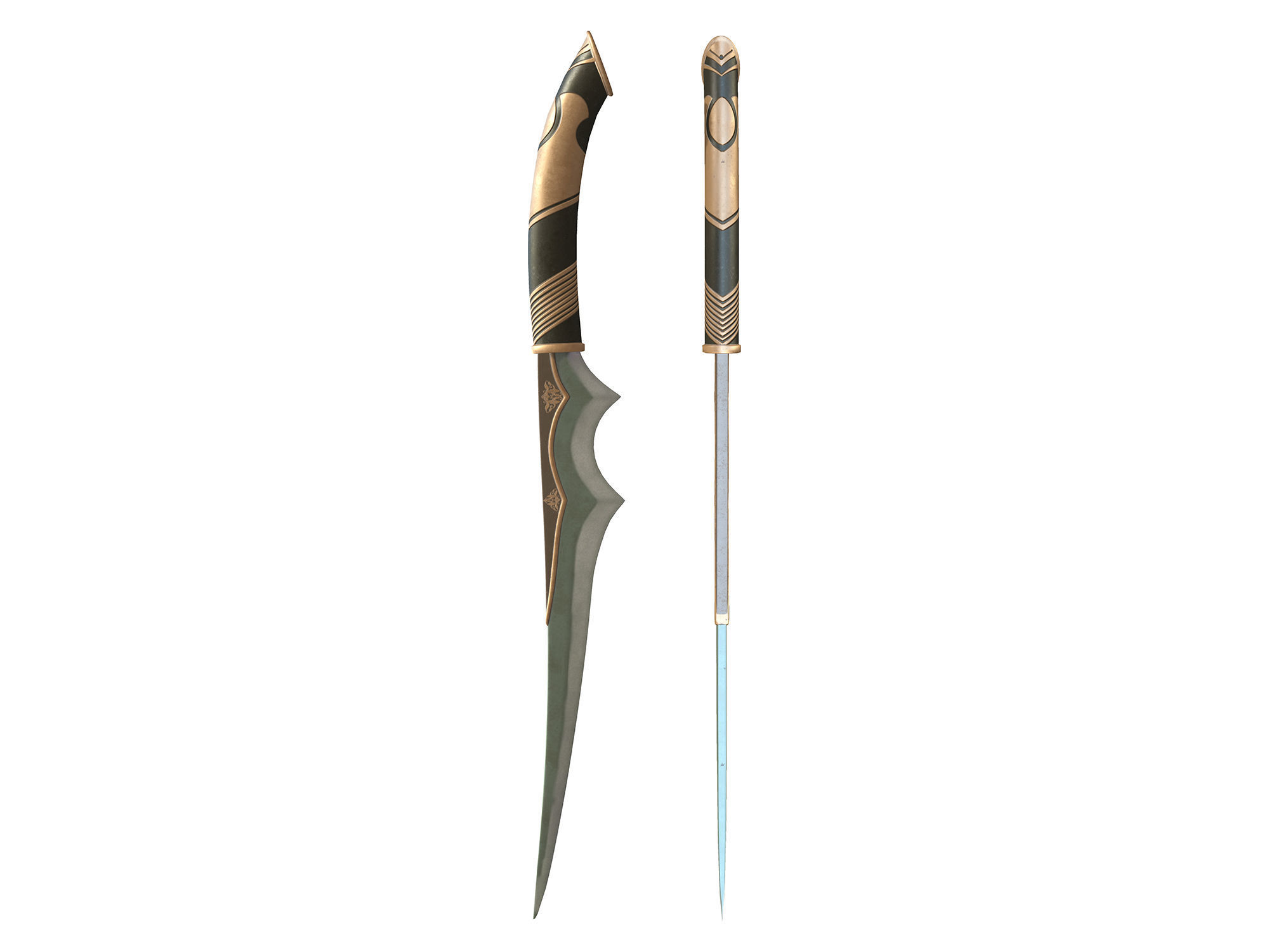 3D model Full Medieval Dagger Assasin Costume VR / AR / low-poly | CGTrader
