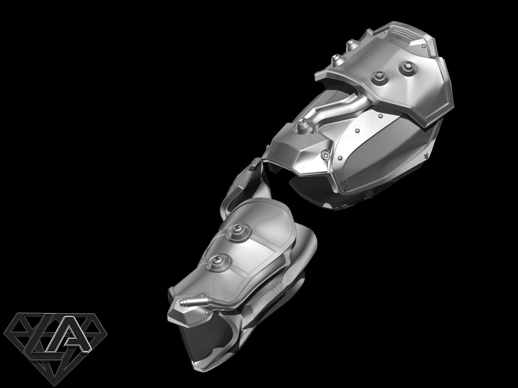Combat armor night sentinel for leg 3D model 3D printable | CGTrader