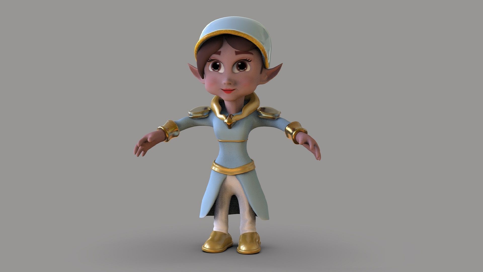 3D model Elf Girl Toon VR / AR / low-poly | CGTrader