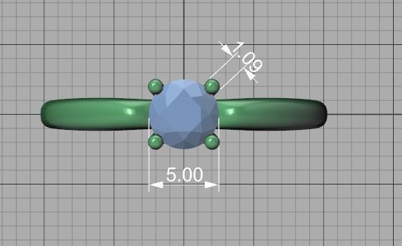 Nora Solitaire Engagement Ring 5mm Stone Own design 3D model 3D ...