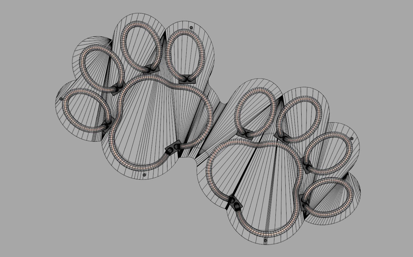 Dog Paws - Neon Sign 3D model | CGTrader