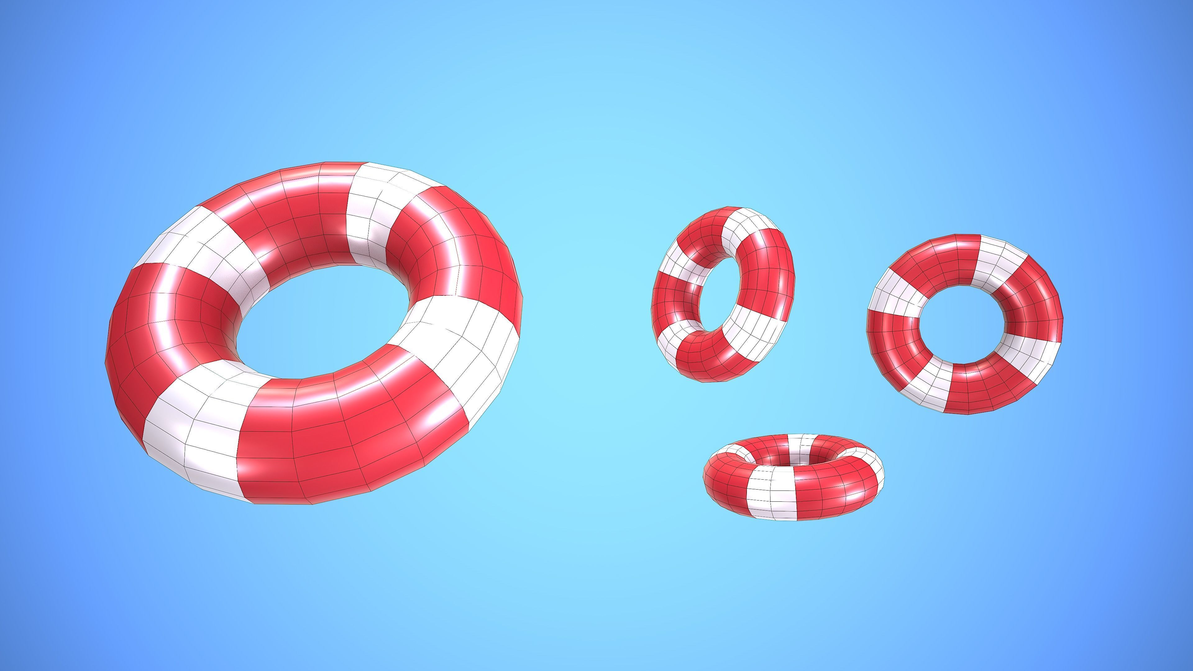 3D model DONUT FLOAT CARTOON STYLIZED VR / AR / low-poly | CGTrader