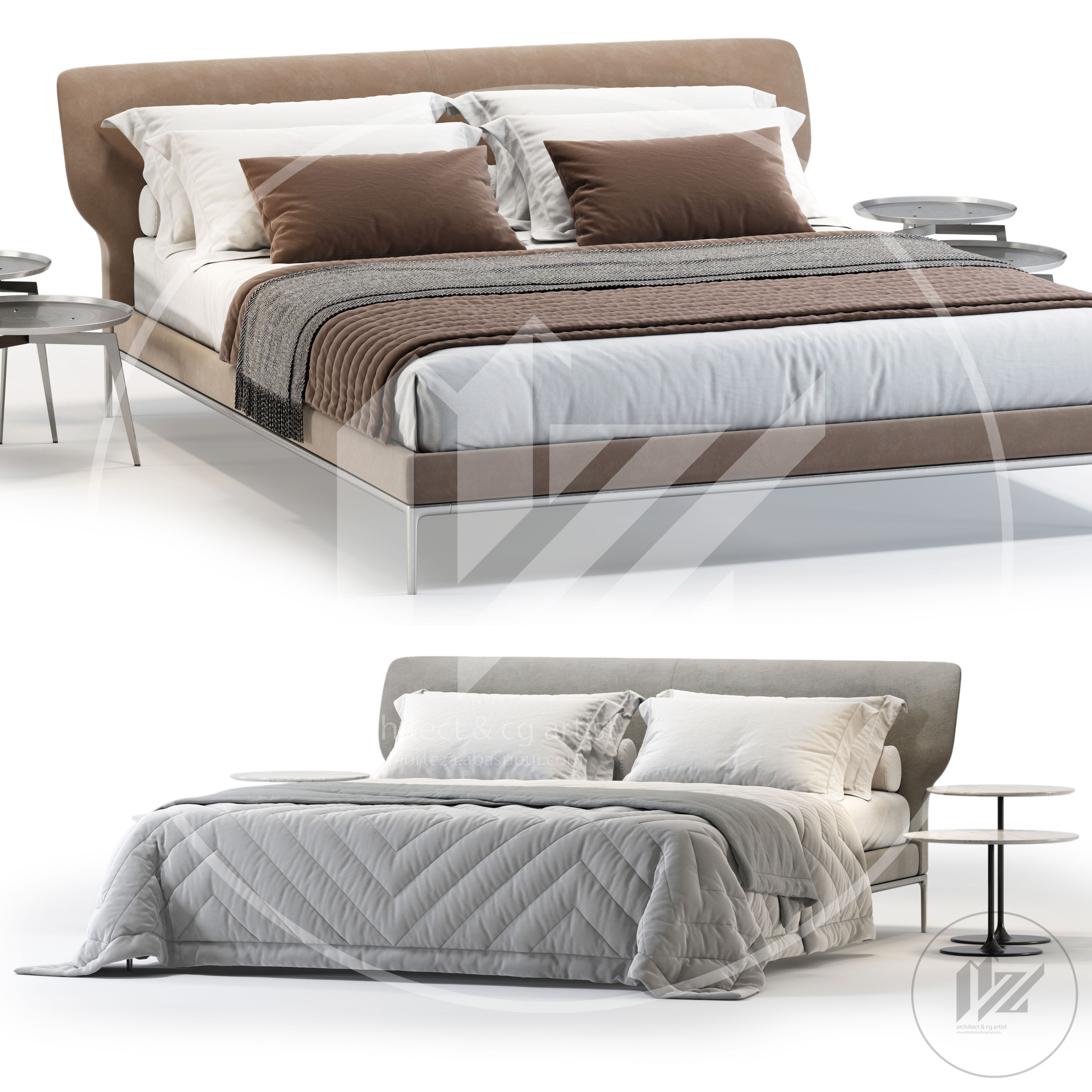 Alivar Maya Bed 3D model | CGTrader